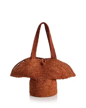 REFORMATION Sonia Raffia Hat Bag - Rustic