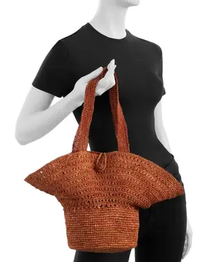 REFORMATION Sonia Raffia Hat Bag - Rustic