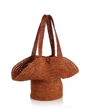 REFORMATION Sonia Raffia Hat Bag - Rustic