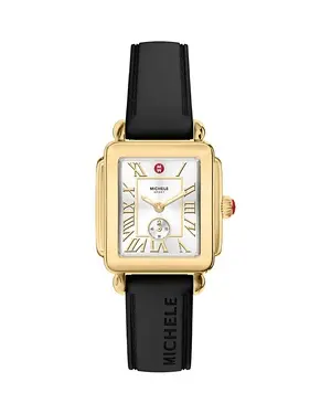 Michele Deco Sport Mid Watch, 29mm X 31mm - Silver/black