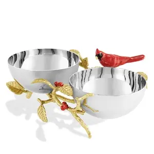 Michael Aram Cardinal Double Bowl - No Color