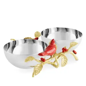 Michael Aram Cardinal Double Bowl