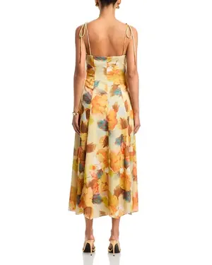 Cinq À Sept Watercolor Floral Midi Dress