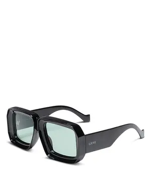 Loewe Square Sunglasses, 56mm - Sblk/grn
