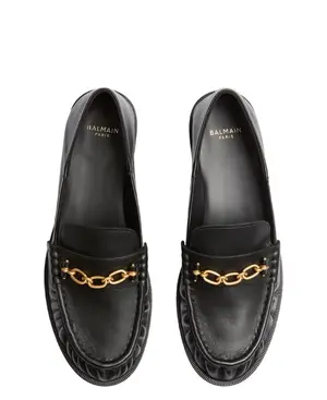 Balmain Sync Smooth Leather Loafers