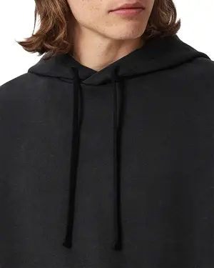 ALLSAINTS Helvette Metal Logo Graphic Drawstring Hoodie