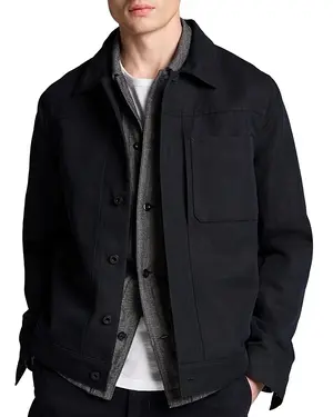 Vince Pleated Trucker Jacket - Coastal