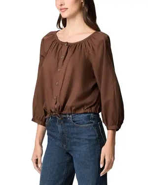Paige Kinzie Button Front Cotton Top