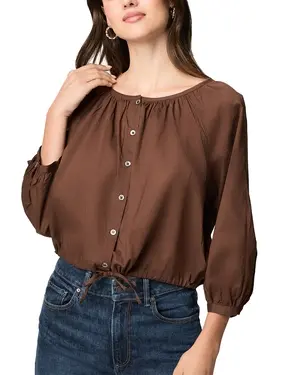 Paige Kinzie Button Front Cotton Top