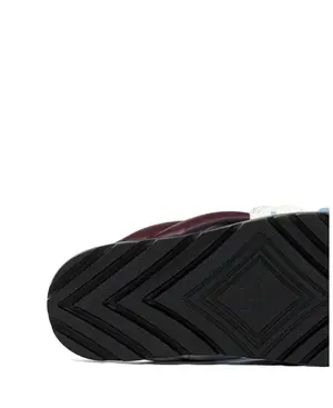Mcm Monogram Cross Sandals In Lamb Leather