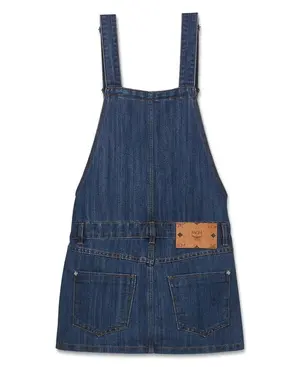 Mcm Overall Skirt In Lurex Denim