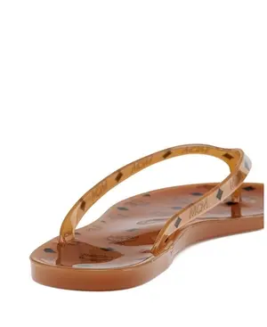 Mcm Monogram Jelly Thong Sandals