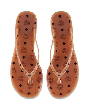 Mcm Monogram Jelly Thong Sandals