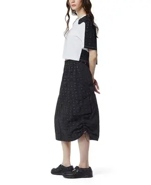 Mcm Monogram Midi Skirt In Recycled Nylon