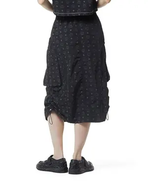 Mcm Monogram Midi Skirt In Recycled Nylon
