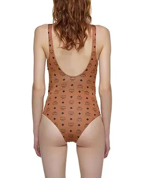 Mcm Monogram Print Swimsuit