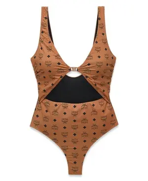 Mcm Monogram Print Swimsuit
