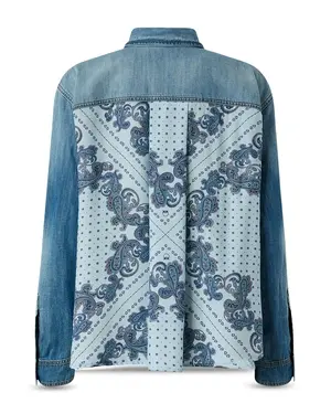 Pinko Cascate Mixed Media Shirt