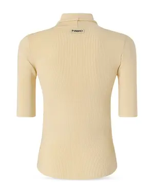 Pinko Coperto Tie Neck Button Front Top
