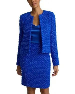 St. John Tonal Paper Eyelash Jacket - Cobalt Multi