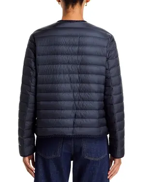Moncler Circaete Braided Trim Short Down Jacket