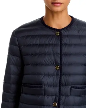 Moncler Circaete Braided Trim Short Down Jacket