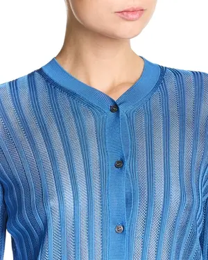 Versace Mesh Ribbed Cardigan