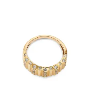 Bloomingdale'S Diamond Multi Row Wide Statement Ring In 14k Yellow 0.50 Tcw