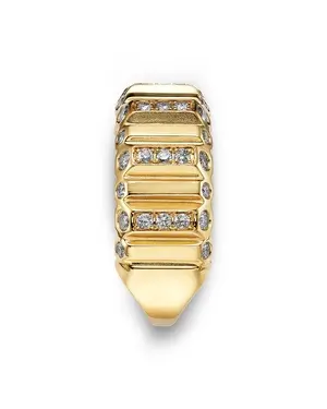 Bloomingdale'S Diamond Multi Row Wide Statement Ring In 14k Yellow 0.50 Tcw