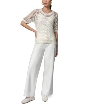 Donna Karan New York Open Stitch Sweater - Cream