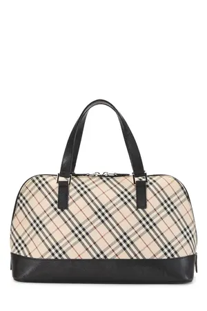 Burberry House Check Jacquard Bowler Handbag
