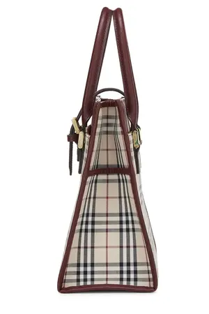 Burberry House Check Jacquard Buckle Handbag