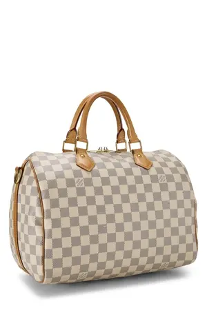LOUIS VUITTON Damier Azur Speedy Bandouliere 30 - White