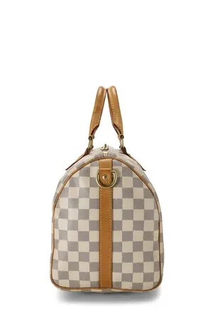 LOUIS VUITTON Damier Azur Speedy Bandouliere 30 - White
