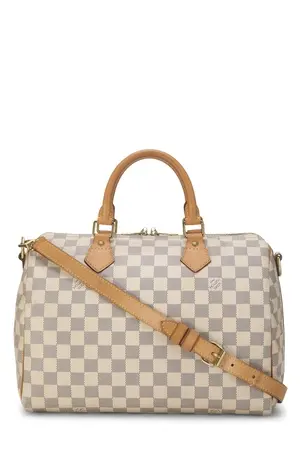 LOUIS VUITTON Damier Azur Speedy Bandouliere 30 - White