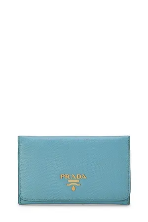 Prada Saffiano Card Holder - Blue