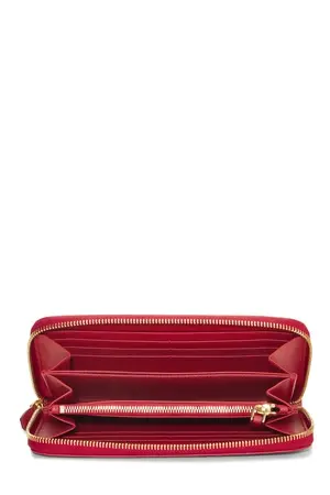 Prada Vitello Move Zip Around Wallet