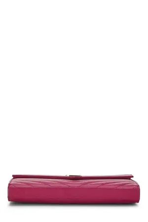 Saint Laurent Grainy Monogram Wallet On Chain