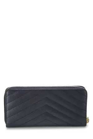 Saint Laurent Grainy Zip Around Wallet