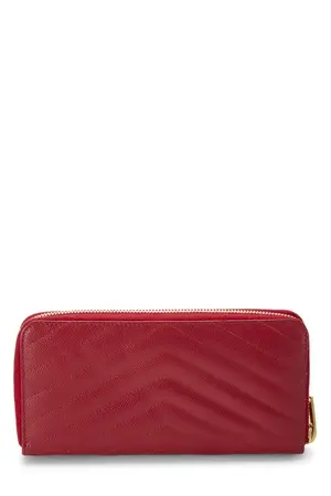 Saint Laurent Grainy Zip Around Wallet