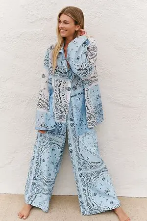 BRIDEMERCH Bandana Cotton Beach Shirt