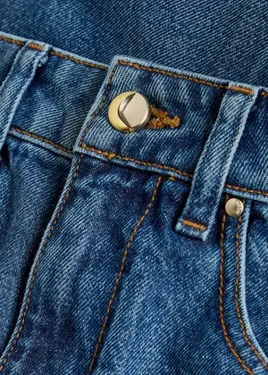 Ossou Straight-leg Denim Jeans With Pressed Crease