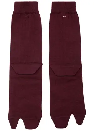 MAISON MARGIELA Tabi Ribbed-knit Wool-blend Socks