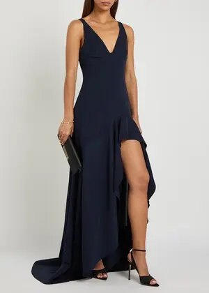 Stella McCartney Frill Woven Maxi Dress