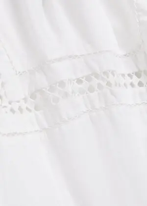 Polo Ralph Lauren Cutwork Embroidered Cotton Blouse - White