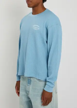 CHERRY LOS ANGELES Ranchwear Printed Waffle T-shirt - Blue Light
