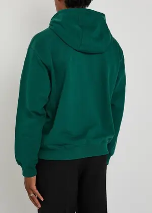 Casablanca Hooded Zip-through Cotton Sweatshirt