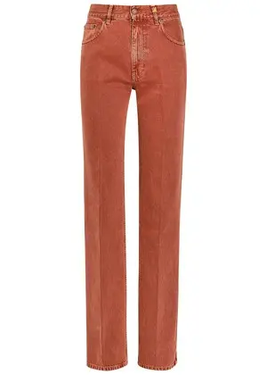 Chloé Straight-leg Denim Jeans - Brown