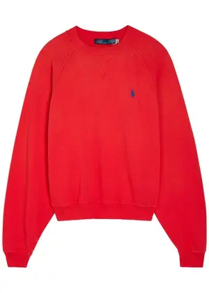 Polo Ralph Lauren Logo-embroidered Cotton-blend Sweatshirt - Pink