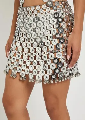 Rabanne Disc Link Metal Mini Skirt